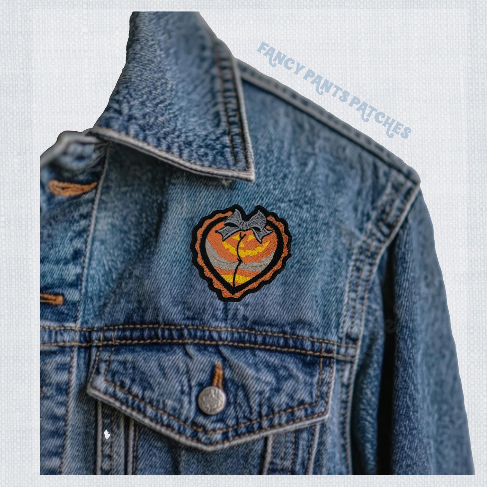Pinup Girl Pumpkin Booty Embroidery Patch | Iron On, Sew On, or Hook ...