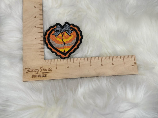 Pinup Girl Pumpkin Booty Embroidery Patch | Iron On, Sew On, or Hook and Loop Backing ...
